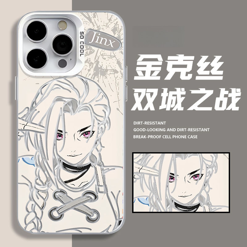 Ốp điện thoại Arcane Jinx Tuya iPhone 16promax cho iPhone 15 14 13 12 ...