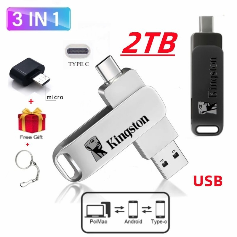 2TB 3 trong 1OTG flashdrive USB Type c U Drive Pendrive Ổ đĩa bút tốc ...