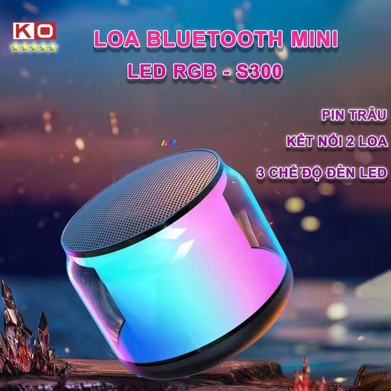 LOA BLUETOOTH S300 BASS ẤM LED RGB Củ Loa Nghe Nhạc | Shopee Việt Nam