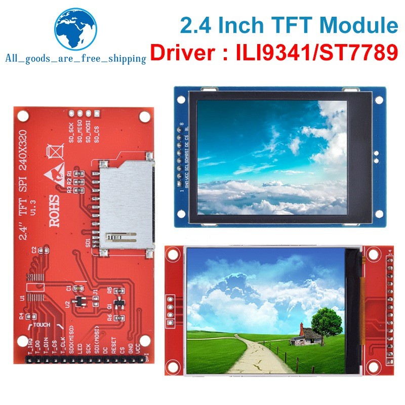 2.4 inch 240x320 SPI TFT LCD Cổng nối tiếp Mô-đun 5V / 3.3V PCB Adapter Micro SD Card ILI9341 ...