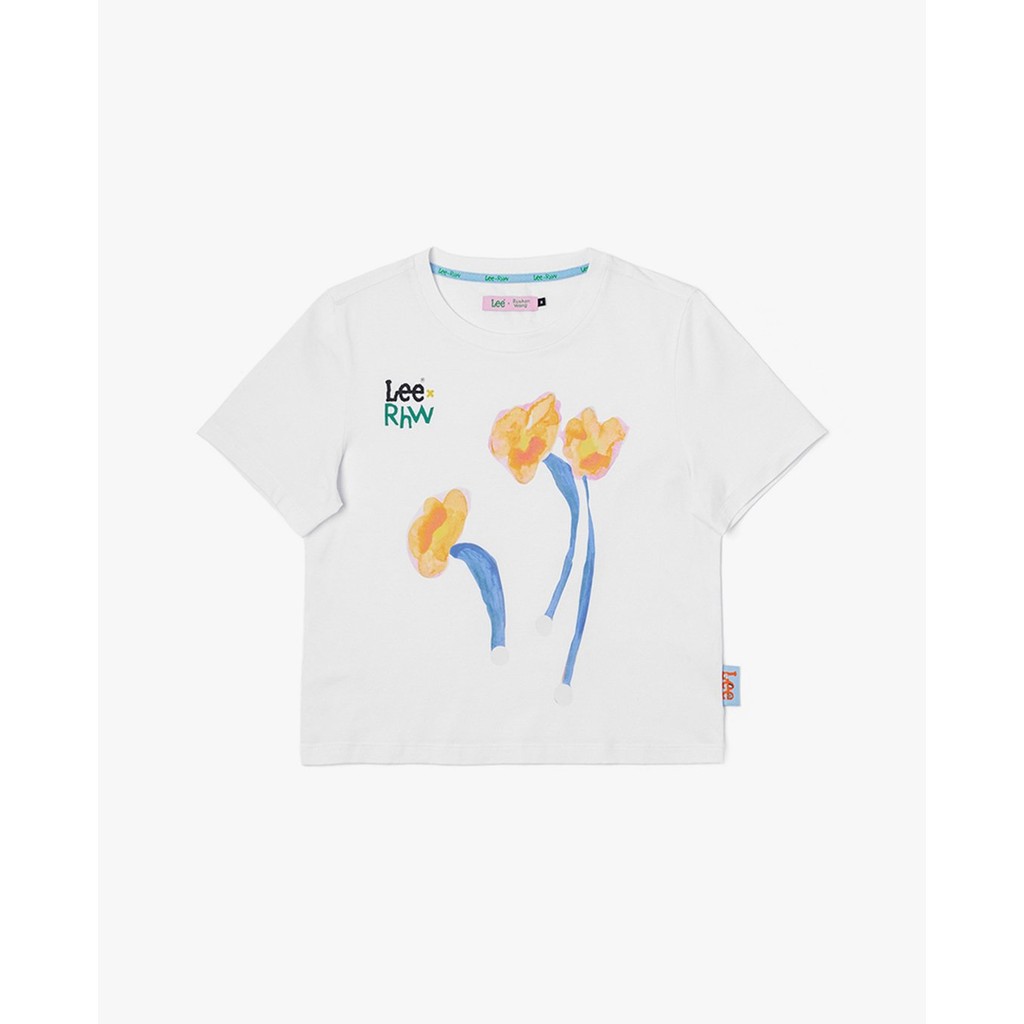 LEE - Áo croptop nữ cổ tròn tay ngắn Lee x Ruohan Wang LWT009247K9900F-K14000 | Shopee Việt Nam
