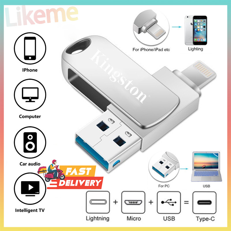 Pendrive Iphone Kingston OTG Iphone TypeC USB Flash Drive Pendrive ...