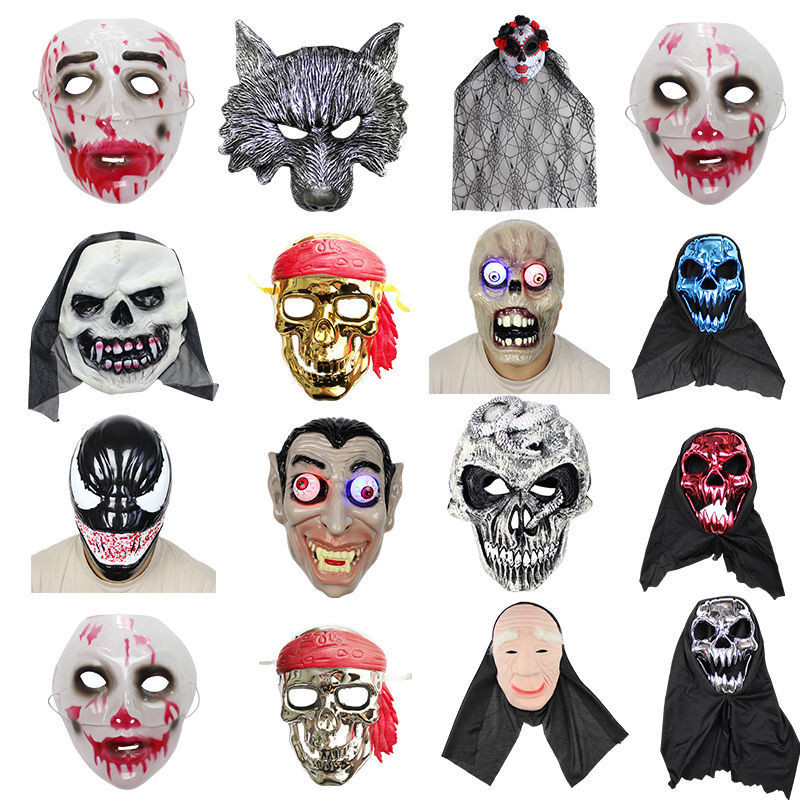 Hot Sale#Halloween Mask Full Ghost Face Vampire Scary Horror Pumpkin ...