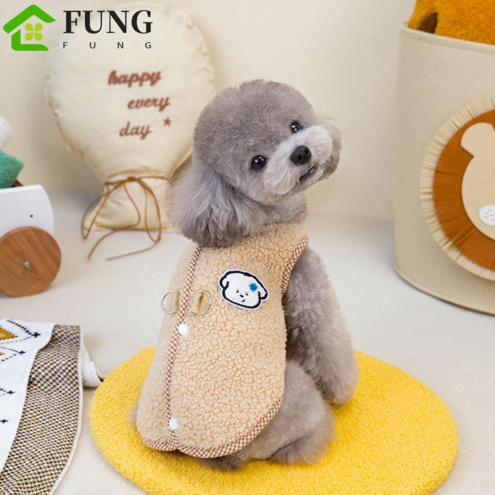 Áo khoác len cho chó FUNG, Áo khoác Vest cho chó mở lại họa tiết gấu ...