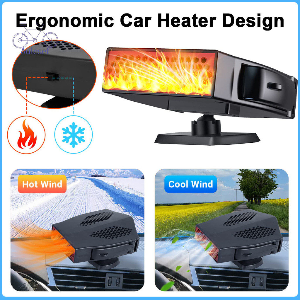 Máy sưởi ô tô Auleset 12V 200W Máy sưởi và rã đông ô tô di động Xoay ...