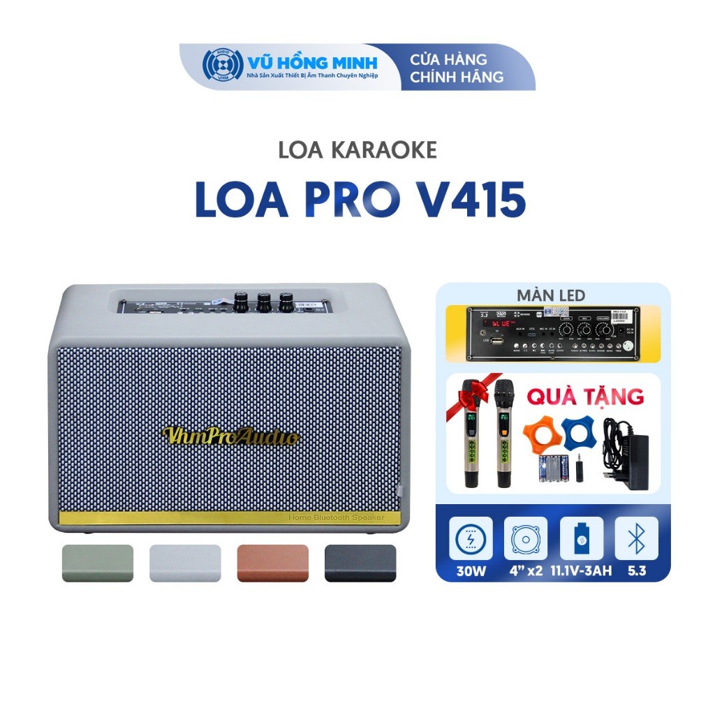 Loa Xách Tay Bluetooth Karaoke VHM - Loa Karaoke Bluetooth Tặng 2 Micro Không Dây Hát Karaoke ...