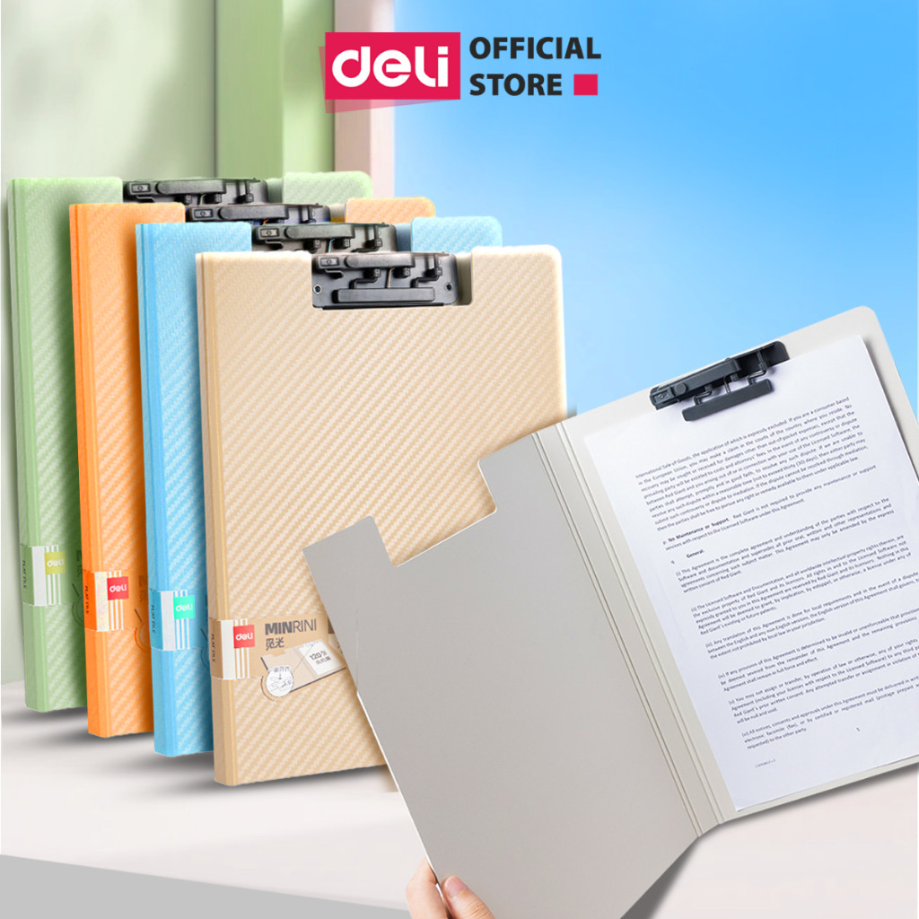 Bìa Trình Ký Nhựa A4 Deli Đôi, Bìa Kẹp Nhựa Giấy, Tài Liệu, Kẹp Hồ Sơ A4 Hai Mặt, Màu Pastel Học ...