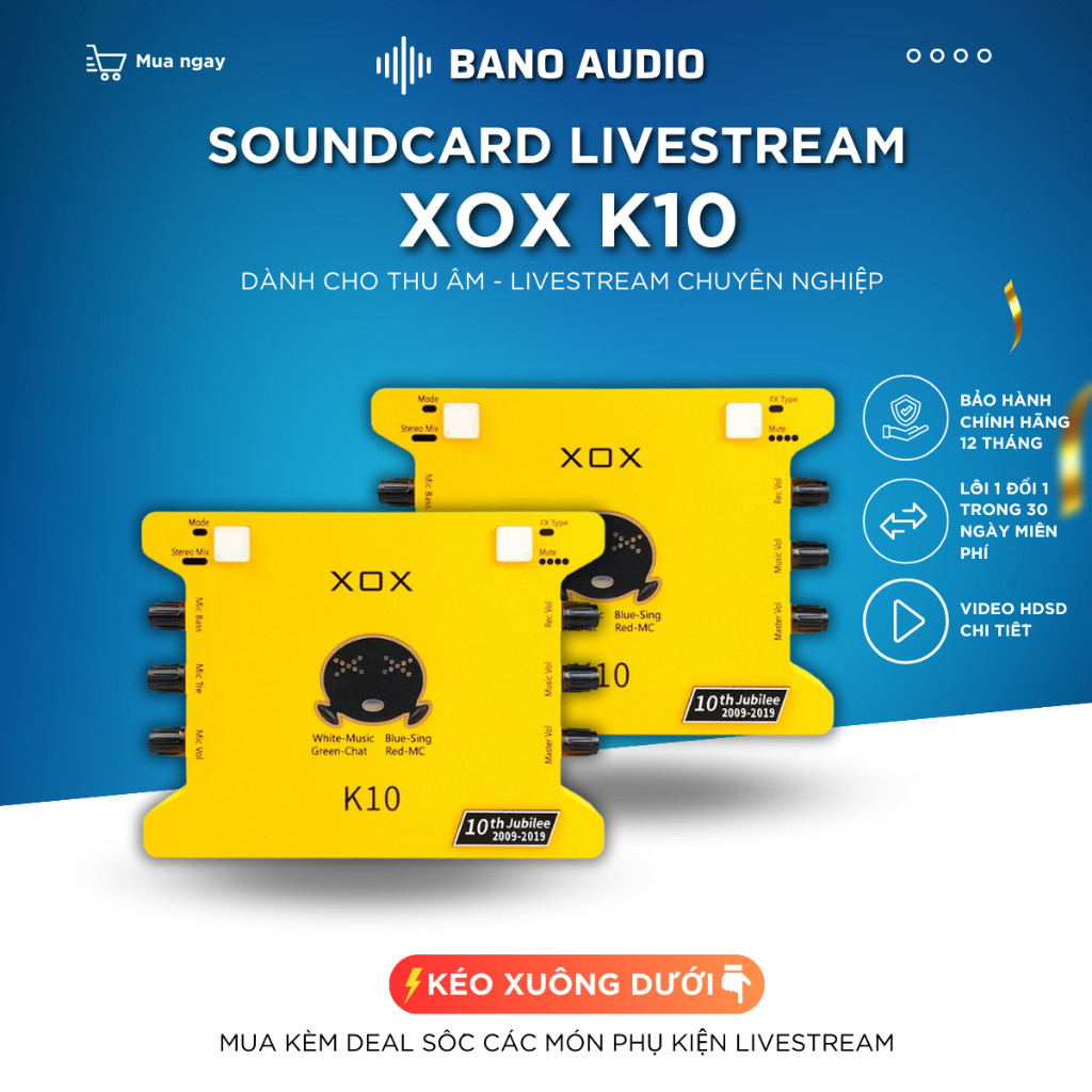 Sound card XOX K10 2020, Bản Kỷ Niệm 10 Năm (Tiếng Anh) Chính Hãng, Cho ...