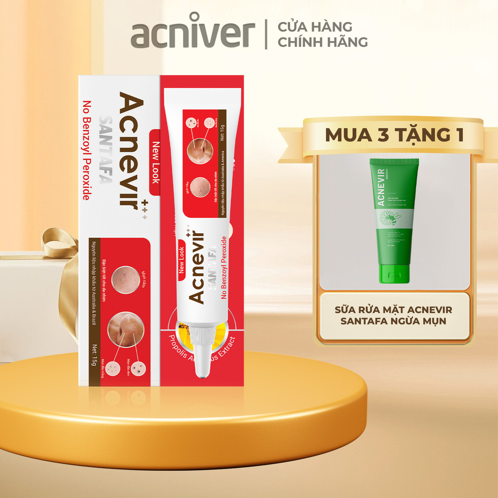 Gel Giảm Mụn Đầu Đen, Mụn Đầu Trắng, Mụn Cám, Mụn Ẩn Acnevir Santafa ...