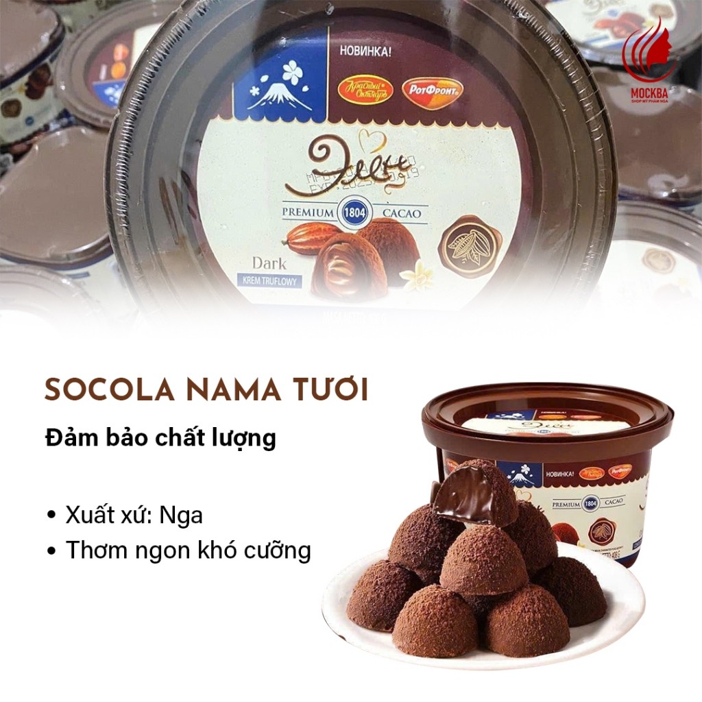 Socola Tươi Nama, Chocolate đen Hàng Nga, Hộp 408g Sô Cô La Ăn Vặt Food ...