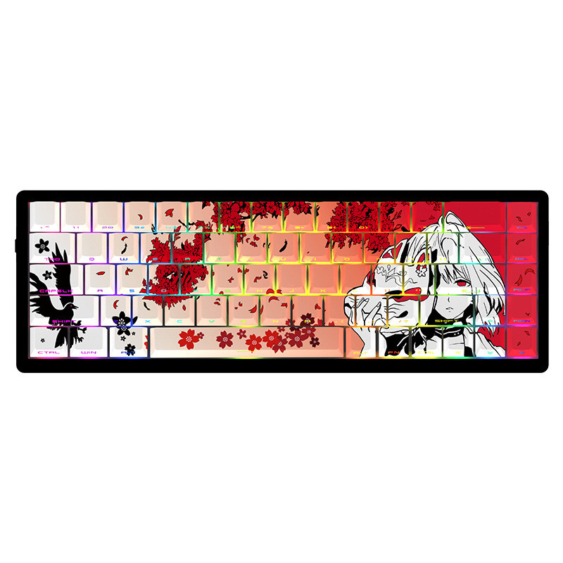 Fox Faced Girl Anime Dye Sub PBT Keycap Cherry Profile Side-lit RGB ...