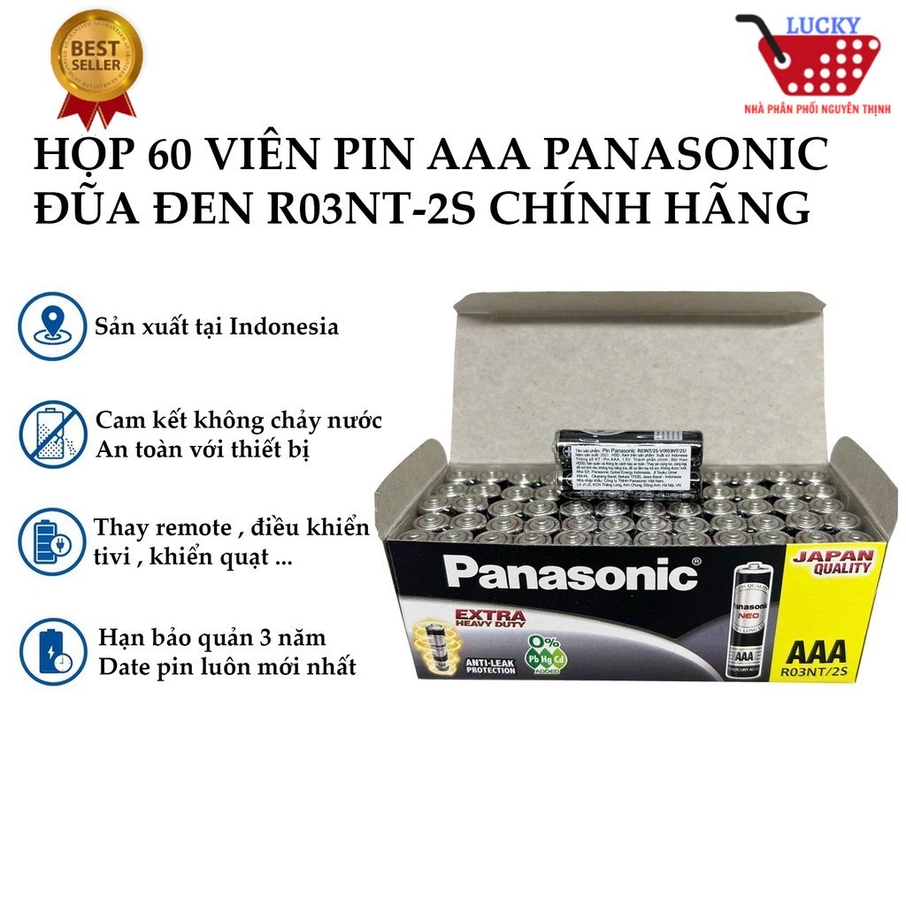 Hộp 60 Viên Pin 3A-AAA Panasonic phân phối Chính Hãng dùng cho điều ...