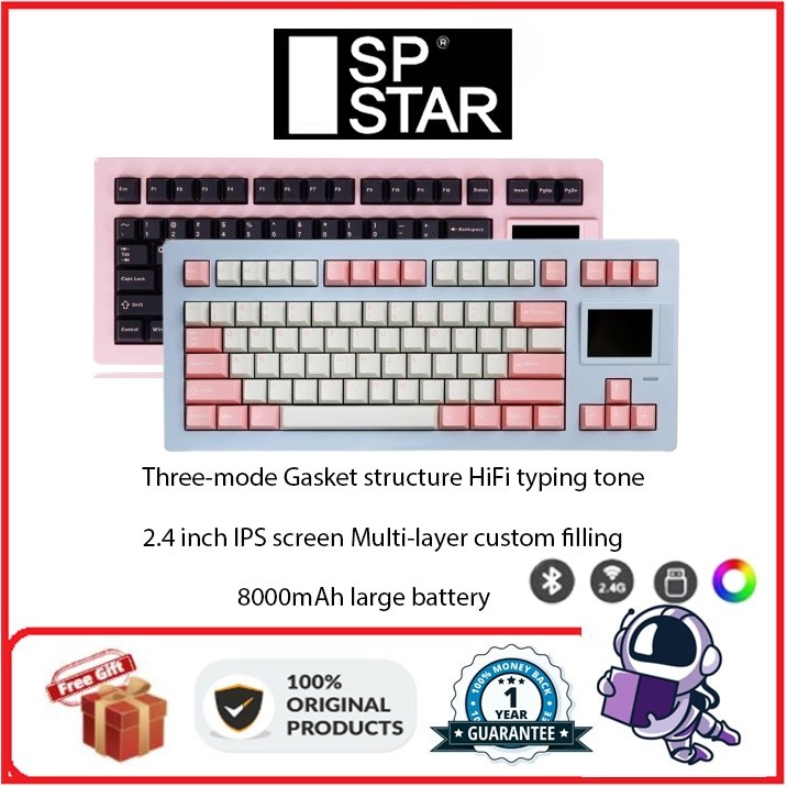 Sp-star D82 PRO + hỗ trợ cắm và cắm phím cơ ba chế độ GIF nóng | Shopee ...