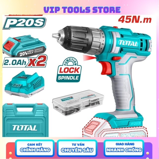 Máy khoan vặn vít dùng pin 20V Total TDLI20028/TDLI200528 ( New 2023 ...