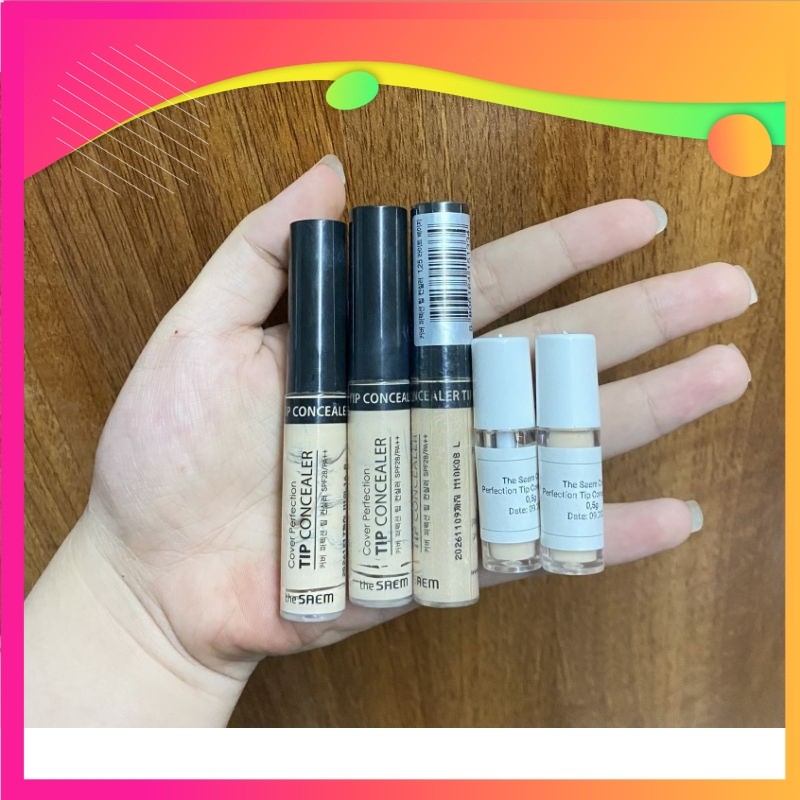 [Chai chiết] Che khuyết điểm The Saem chiết 0,5g che phủ hoàn hảo, che khuyết điểm The same ...