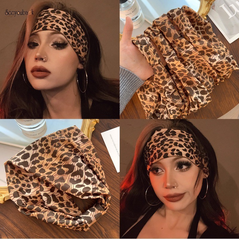 Tập Yoga Thể Dục Băng Đô Cho Nữ Cô Gái Retro Rộng Co Giãn Turban Y2K ...