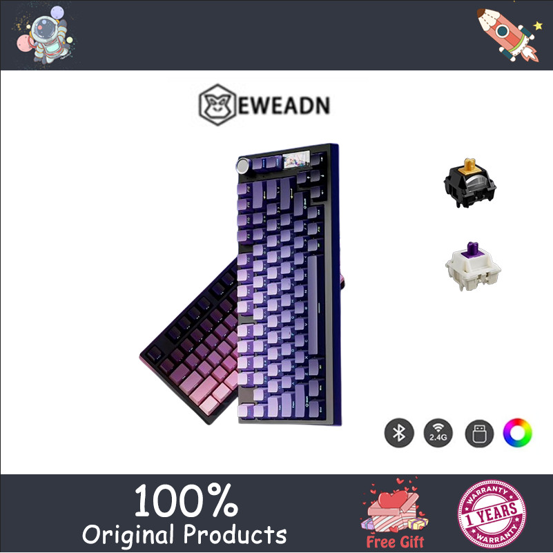 Bàn phím cơ ba chế độ EWEADN X75 | Shopee Việt Nam