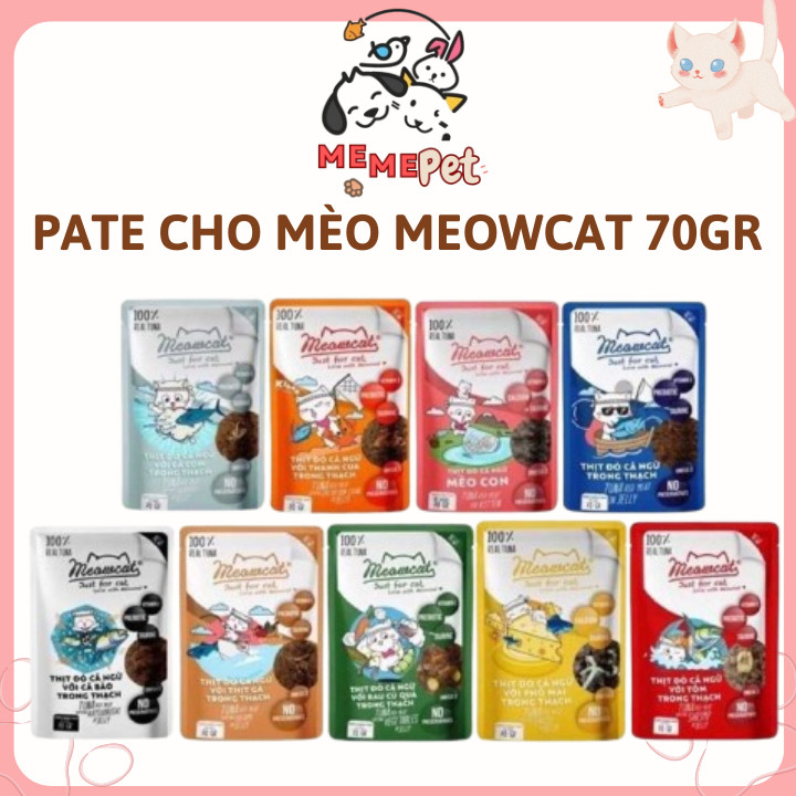 pate mèo Meowcat 70g thức ăn cho mèo con và mèo lớn | Shopee Việt Nam