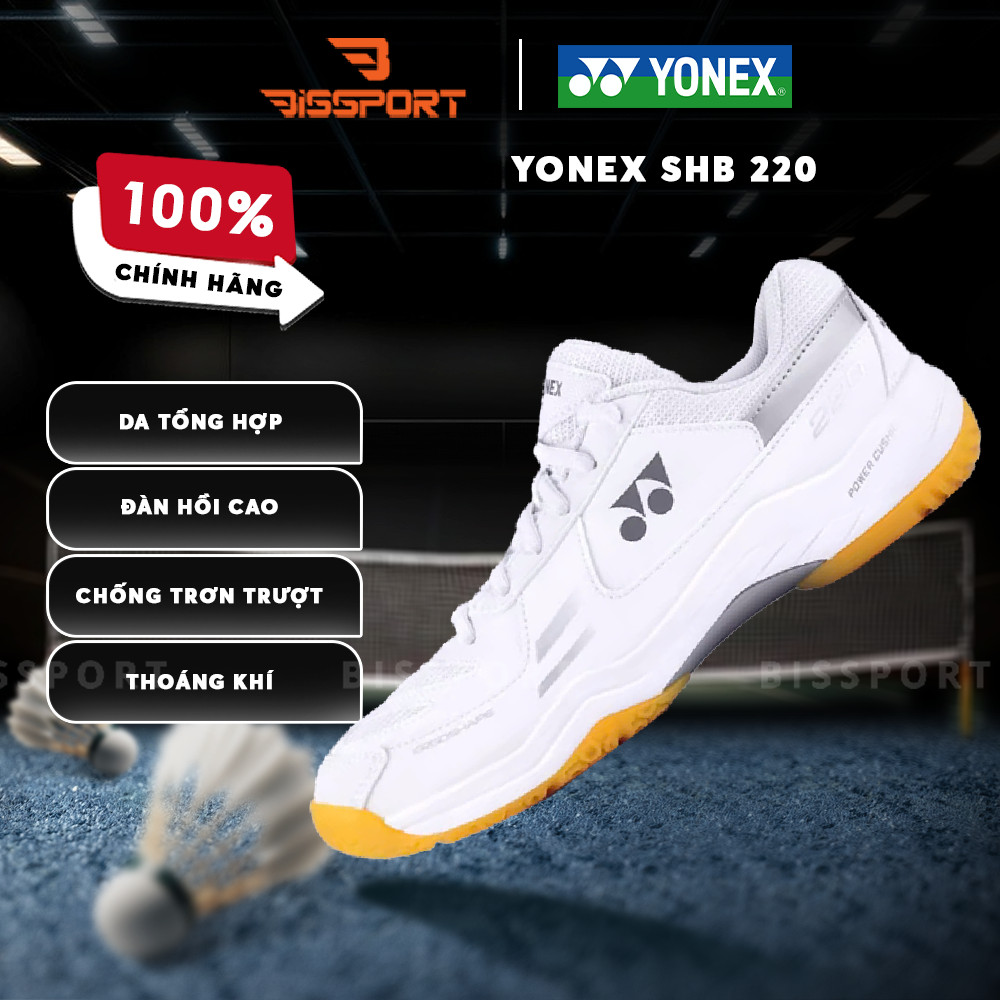 Giày Cầu Lông Yonex SHB 220 Trắng Xám Chính Hãng – Thiết Kế Thanh Lịch ...