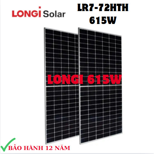 Tấmpin NNMT LONGi 615W Loại A- Longi LR8-66HGD-615w- CÔNG SUẤT LỚN -NEW ...