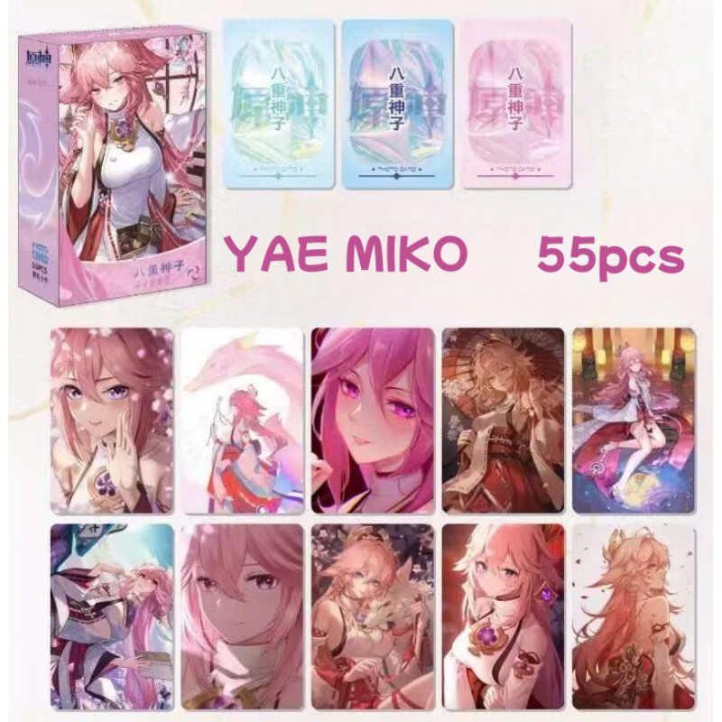 55-92 Chiếc Manga Manhwa GENSHIN Laser Holographic Lomo Cards YAE MIKO Beelzebul Furina Hutao ...