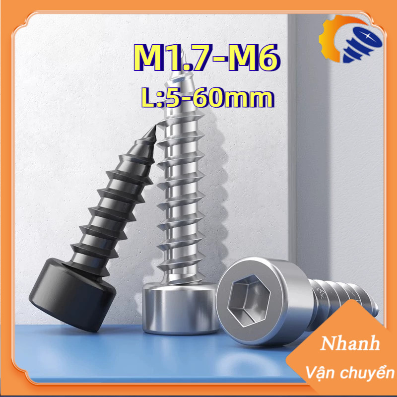 ((Zy02-xs-z) Đầu Cốc Thép carbon/Mạ niken Lục Giác Vít Tự Gắn Đầu Lục Giác Vít Âm Thanh Vít M1.7 ...