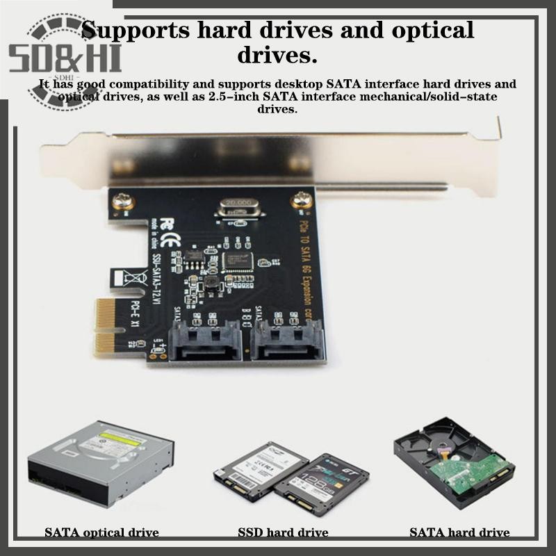Thẻ SDHI PCI-E SATA 1X 4X 8X 16X PCI-E PCI Express sang SATA 3.0 Bảng ...
