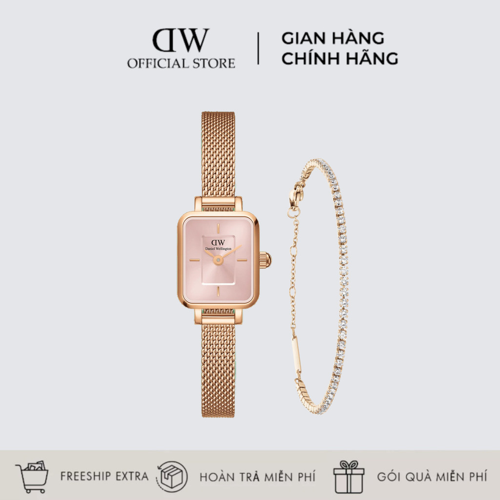 Đồng hồ Nữ Daniel Wellington Dây Lưới - Quadro Mini - Micro 15.4X18.2MM ...