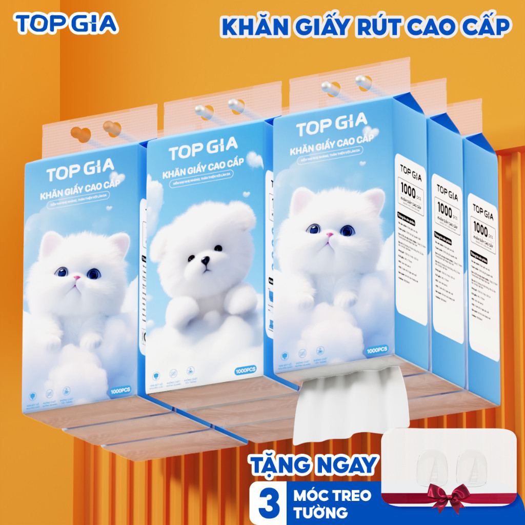 1 bịch giấy treo đa năng TopGia, Khăn rút vệ sinh treo tường 4 lớp, bịch 1000 tờ | Shopee Việt Nam