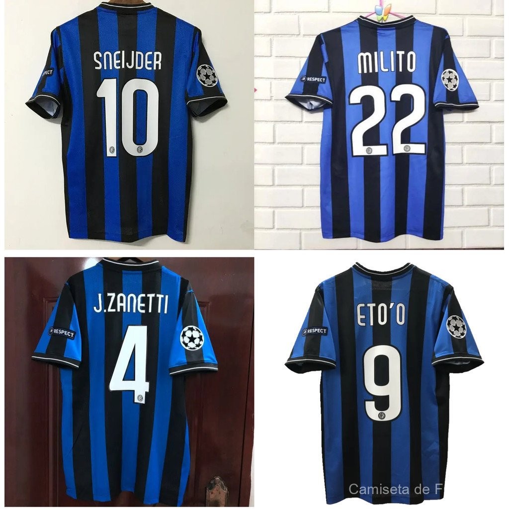 0910 Áo bóng đá retro chất lượng cao của Inter Milan, Champions League ...
