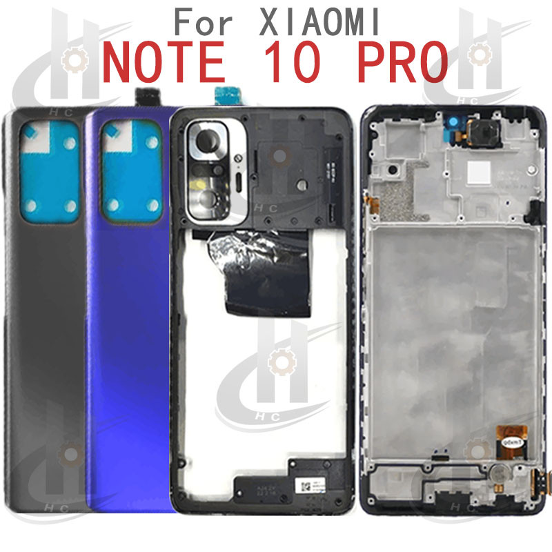 Dành Cho Xiaomi Redmi Note 10 Pro Pin Mặt Sau Vỏ Khung Giữa + Nút + Màn ...