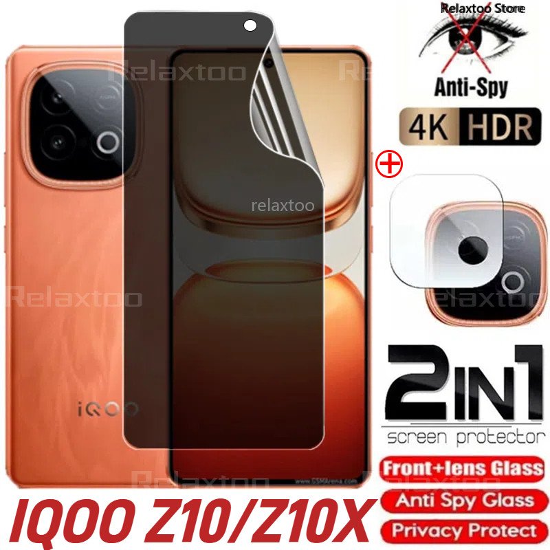 IQOOZ10 2in1 Màn hình riêng tư Phim Hydrogel mềm cho VIVO IQOO Z10 X Turbo Pro Z10X Z10TurboPro ...