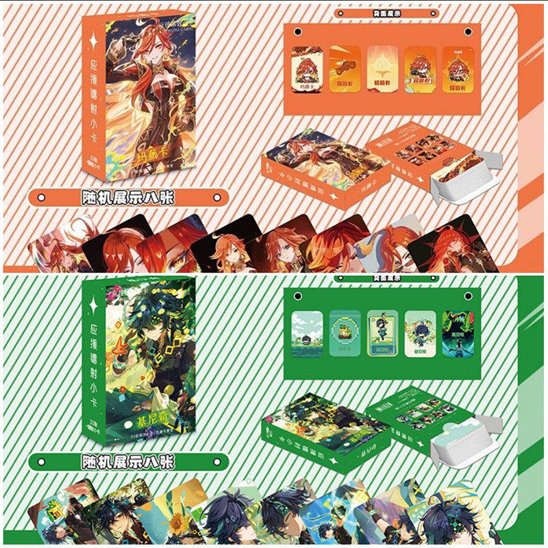55 Cái / hộp Trò chơi Genshin Impact Laser Cards Mavuika Pyro Archon ...