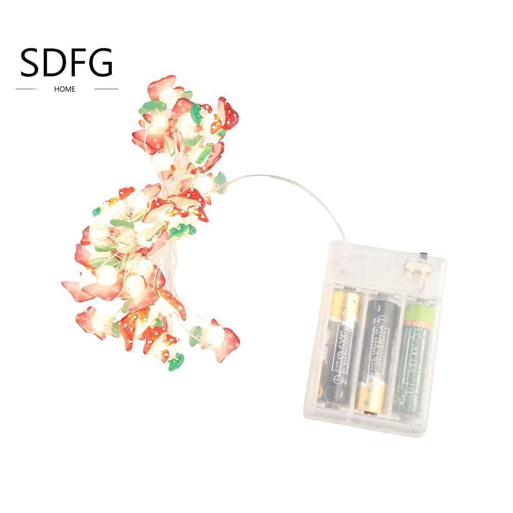Đèn dây đồng nấm 3D SDFG, Đèn dây nấm mô phỏng trang trí, Đèn ngày lễ ...