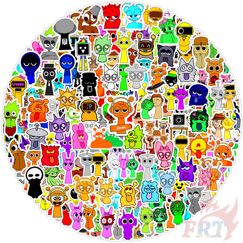 110Pcs/Set Incredibox . Sprunki Q-2 Mini Diary Manual Stickers DIY ...