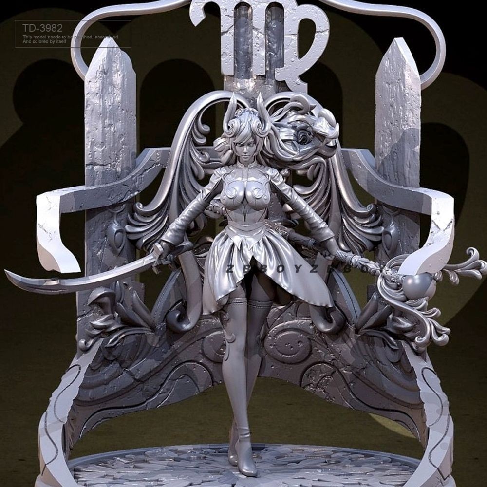75mm ZBBOY Supervision Virgo Goddess Resin Figurines Assembly Model ...