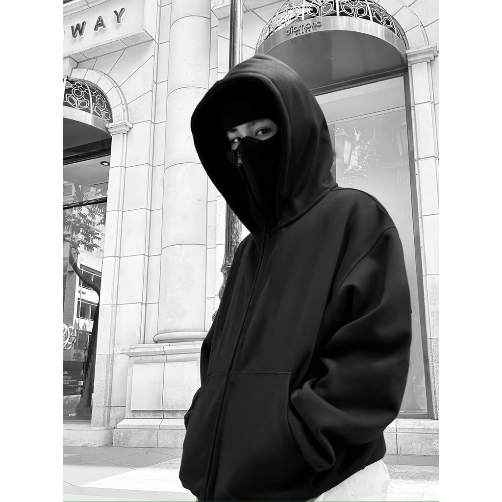 Áo Hoodie BaLacLava, Hoodie Ninja Thiết Kế Độc Đáo, 2 Mũ trùm kín đầu ...