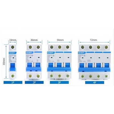 Aptomat, CB, CHINT, MCB, CB tép, CB CHINT NXB63 1P~3P C16A~C63A. Hàng ...