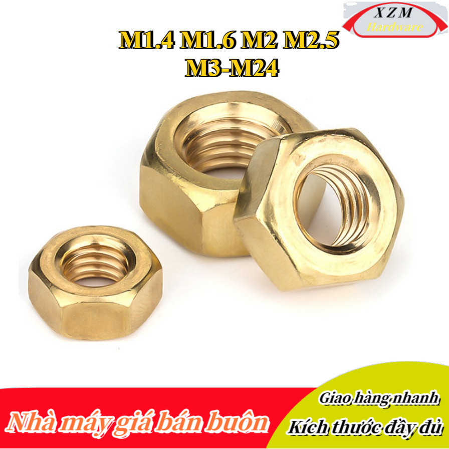 Đai Ốc, Tán Dẹp, Tán Ecu Đồng Dùng Cho Bulong Loại Tốt M1.4 M1.6 M2 M2 ...
