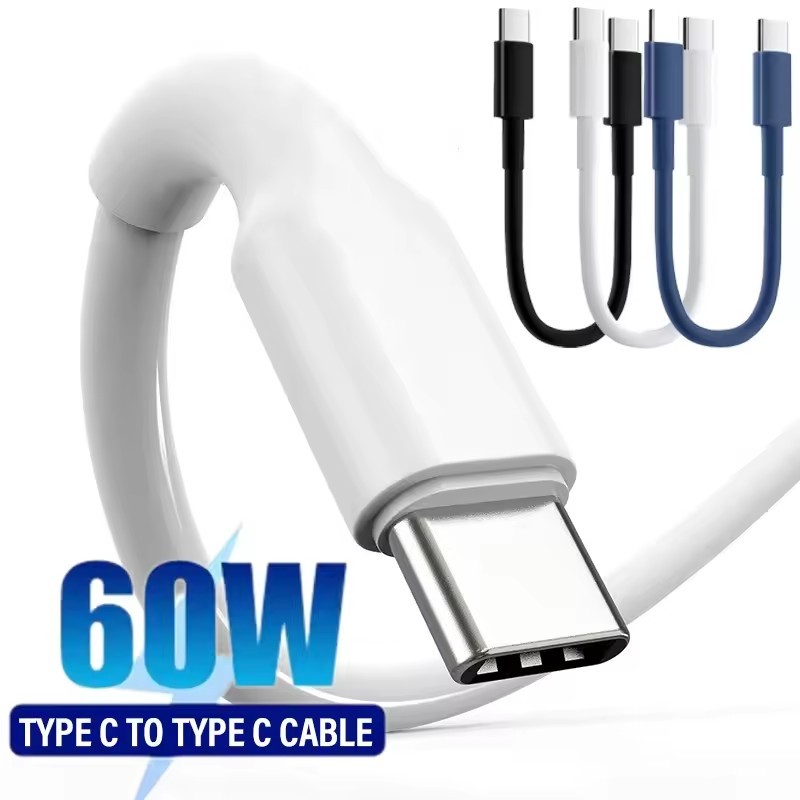 Cáp sạc nhanh USB-C đôi 28,5cm - Dây truyền dữ liệu tốc độ cao 60W Type C sang C | Shopee Việt Nam