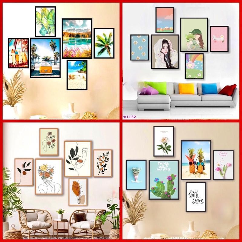 Bộ 6 tranh treo tường, tranh dán tường- SET 6 Tranh Khung FOMEX Decor ...