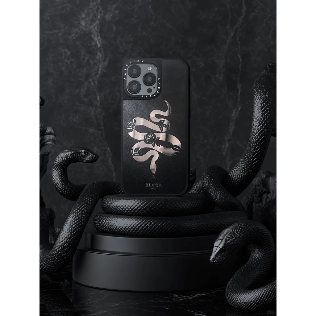 Casetify X Floral Snake Case - Đen hút từ tính Màu đen & Sliver Mirror ...
