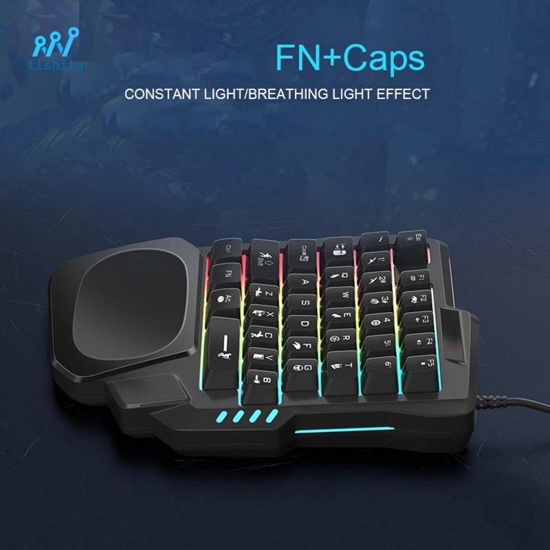 Bàn Phím Chơi Game Bàn Phím Chơi Game RGB Đèn Nền Tay Đơn 35 Phím Nhỏ ...