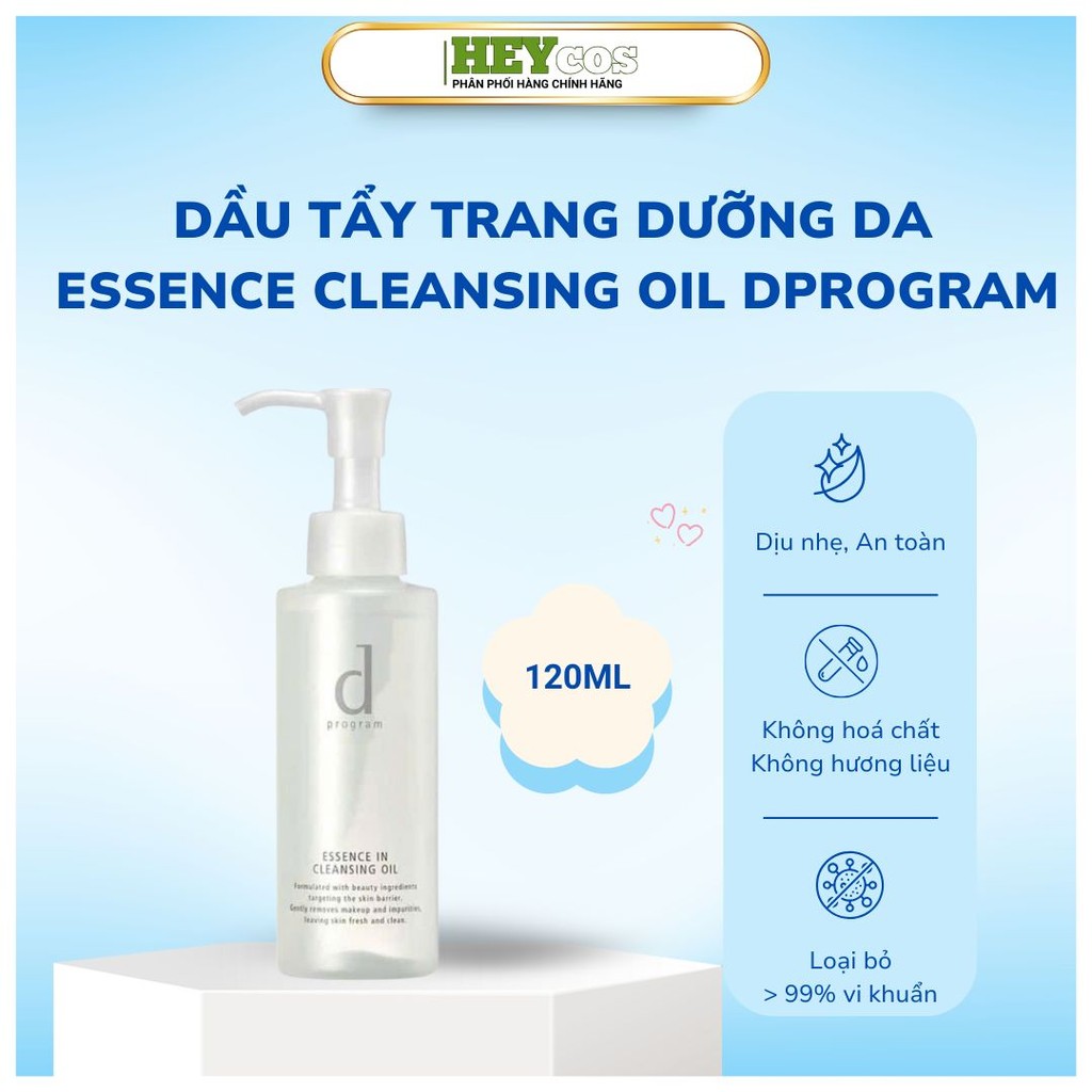 Dầu tẩy trang dưỡng da Essence Cleansing Oil d program 120ml | Shopee Việt Nam