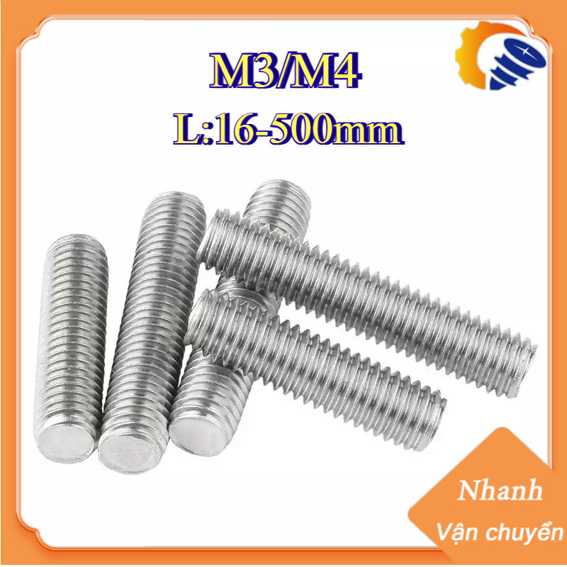 Cây ty ren inox 304 M3 / M4 [ZQ-WDY-1] | Shopee Việt Nam