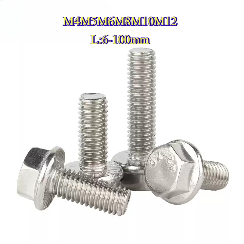 [Zy02-vn-z] Bulong liền long đền INOX 304 - Ốc chống tháo ,Bulong lục giác ngoài M4m5m6m8m10m12 ...