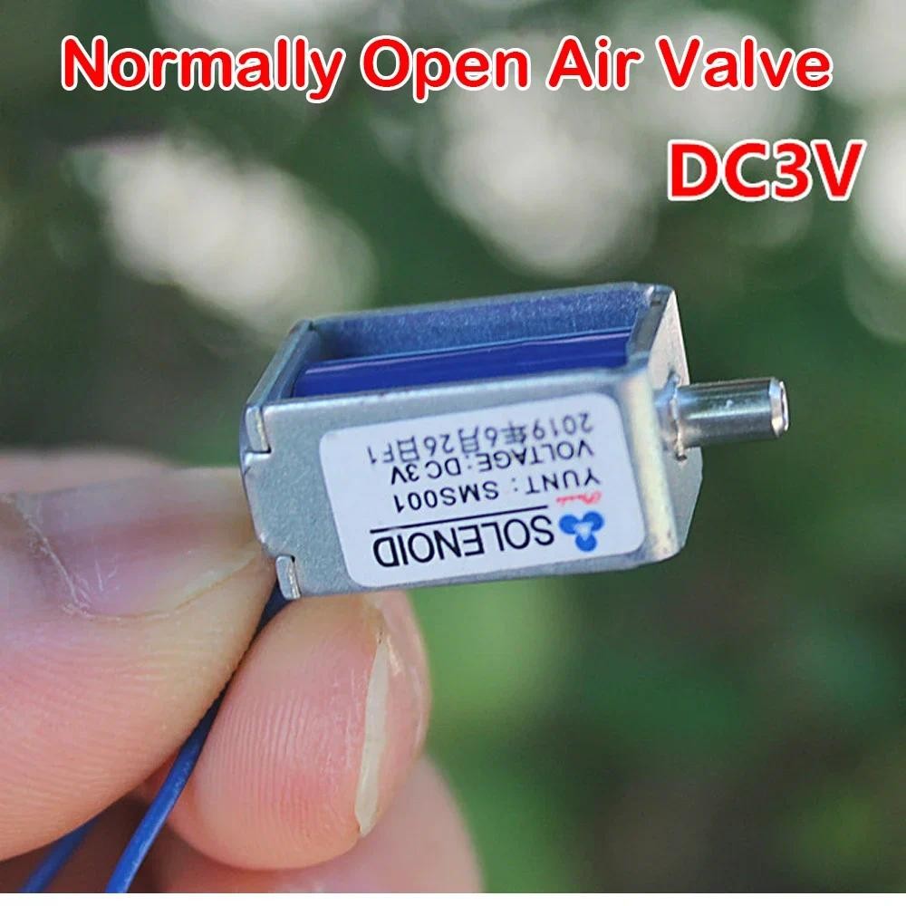 Van điện Mini nản lòng N / O Bình thường mở Van khí DC 3V Công tắc điều ...