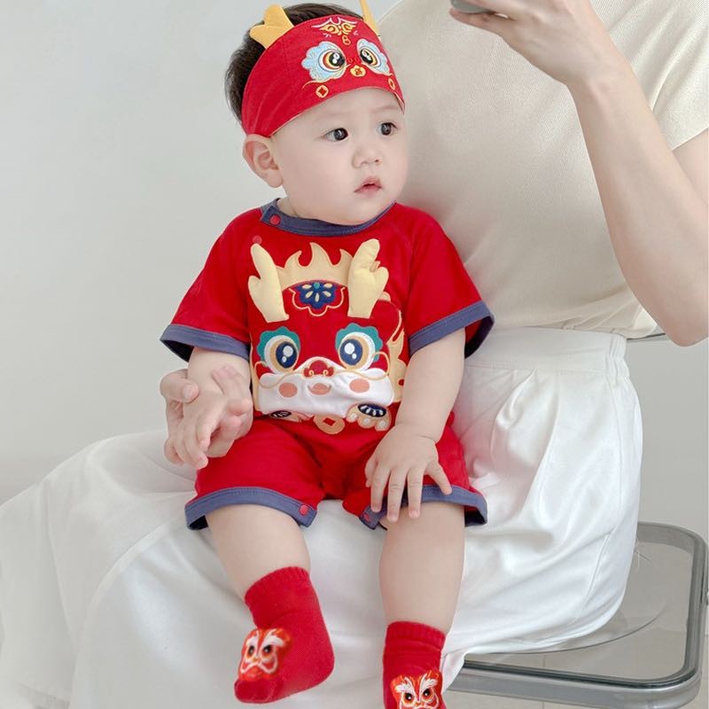 Body Đùi Rồng Tết LOTUKA Chất Cotton Mềm Cho Bé, Bodysuit Cho Bé Trai ...