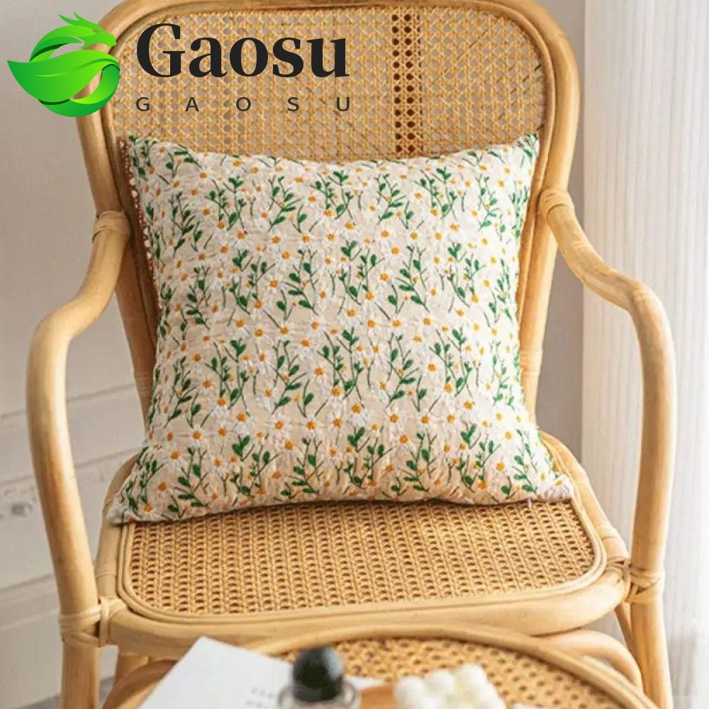 Vỏ gối GAOSU, Vỏ gối thêu hoa 45x45cm kiểu INS, Trang trí nội thất Vỏ ...
