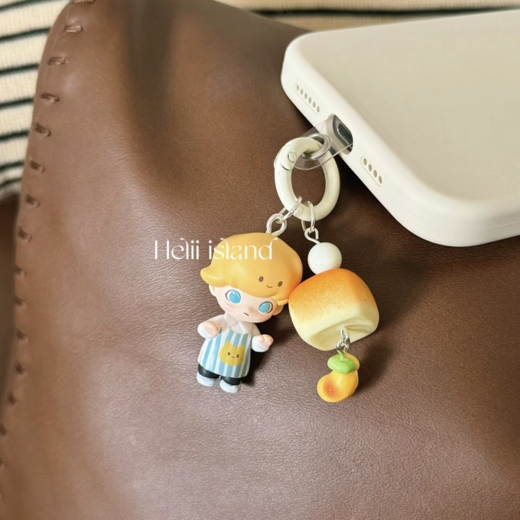[Dimoo Bread Cube] Móc khóa dễ thương mới, dây đeo điện thoại Pop Mart ...
